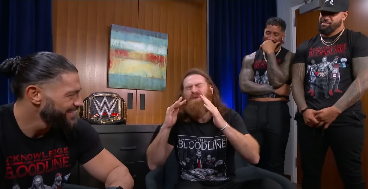 Funny Video Featuring Sami Zayn Making The Bloodline Laugh – TJR Wrestling